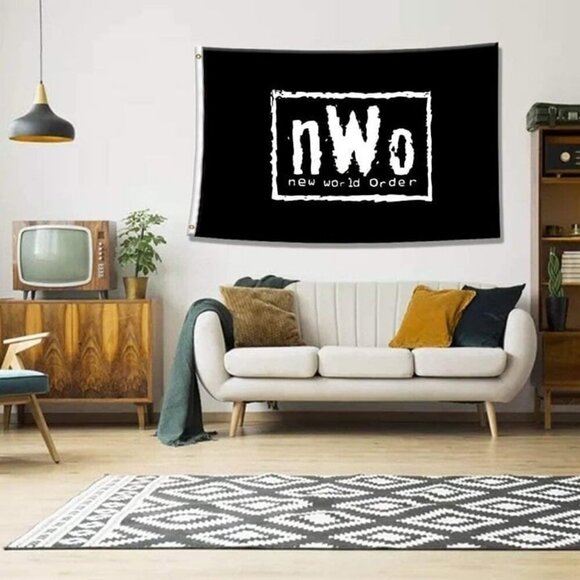 Party Supplies | Nwo New World Order Wrestling Flag 3x5 Black Garage ...